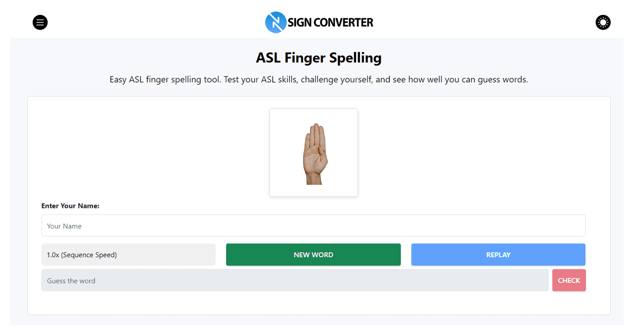 ASL Finger Spelling | Check the top Finger Spelling scorer